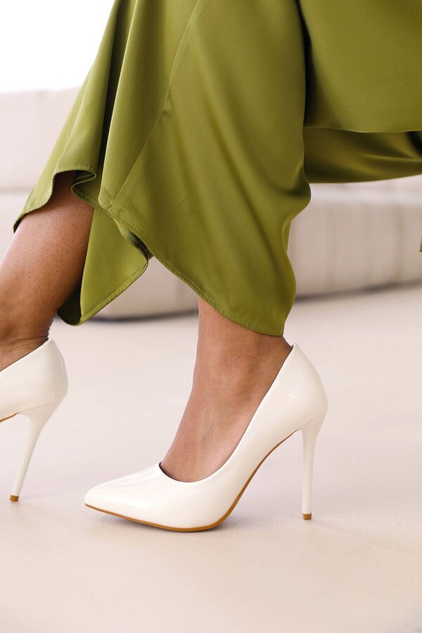 Where's That From 'Logan' High Heel Stiletto Pumps - White - ShopStyle