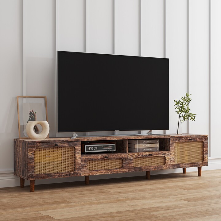 Ninedin Wood Tv Stand Farmhouse Tv Cabinet Entertainment Center Media