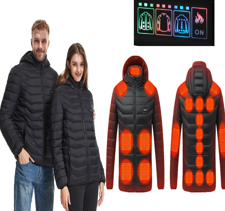 BemeyourBBs Heated Hoodie For Men And Women Puffer Jacket with Battery ...