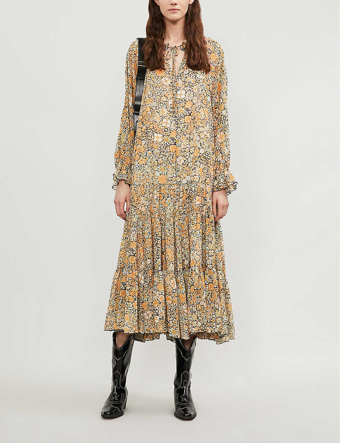 Free People Feeling Groovy chiffon maxi dress - ShopStyle