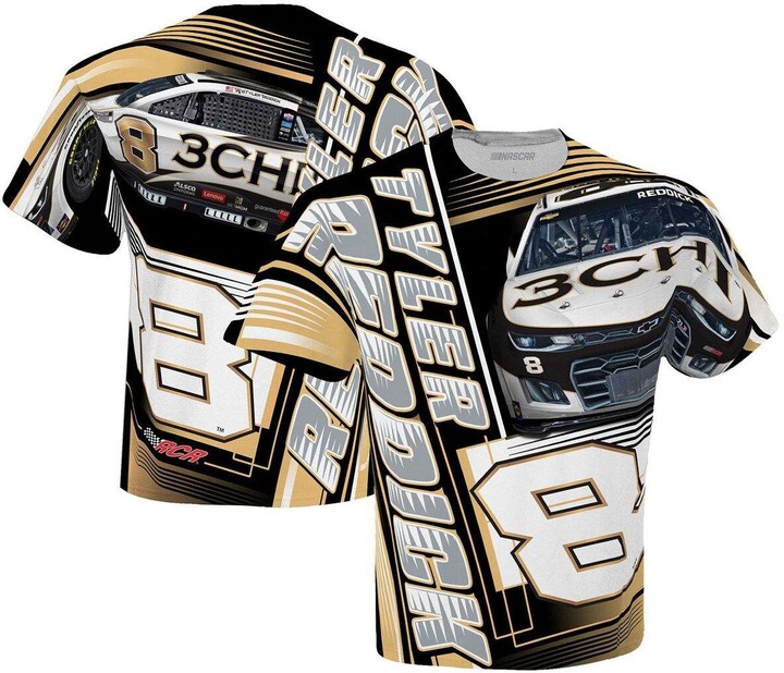 Men's Checkered Flag White Tyler Reddick 3CHI Sublimated Dynamic Total ...