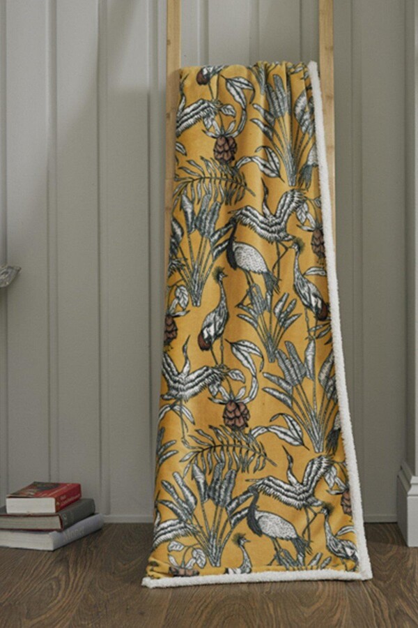 Deyongs Crane Dance Cuddly Sherpa Fleece Reversible Throw - ShopStyle
