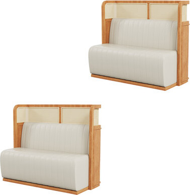 Visual card holder Light Luxury High-end Restaurant Benches Faux ...