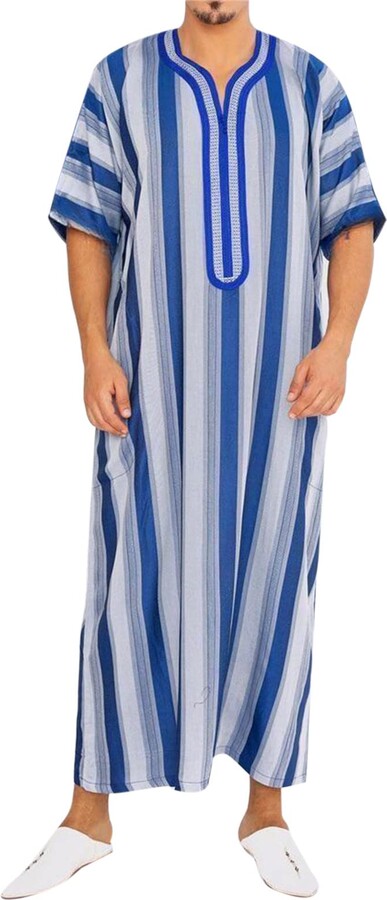 MODSGUE Prayer Clothing for Men Islamic Islamic Tunics Muslim Kaftan ...