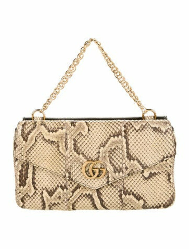 Gucci 2019 Thiara Python Double Envelope Shoulder Bag Gold - ShopStyle