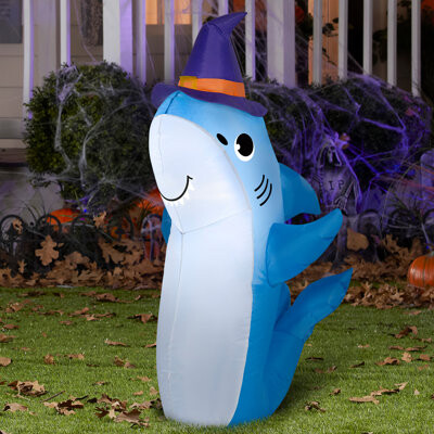 Gemmy Industries Airblown-Shark W/Witch Hat-SM - ShopStyle Pool Accessories
