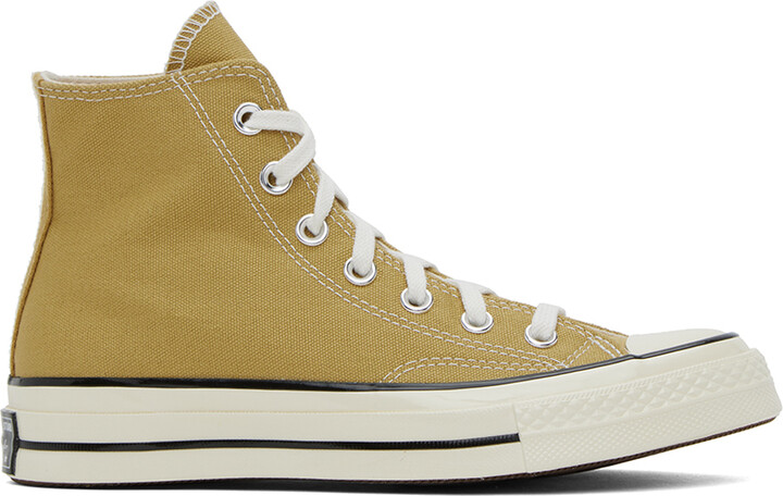 Converse Tan Chuck 70 High Top Sneakers - ShopStyle