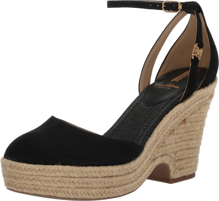 Sam Edelman NATI Espadrille Black Suede 10 Medium - ShopStyle Wedges