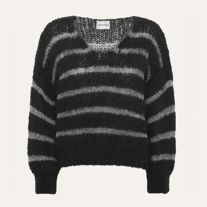 AMERICANDREAMS | Katie Mohair Jumper | Black Silver - ShopStyle Knitwear