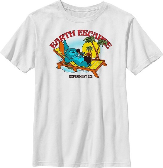 Boy's Lilo & Stitch Earth Escape Experiment 626 T-Shirt - White - Small ...
