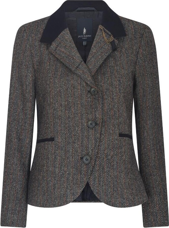 WALKER AND HAWKES - Ladies Jack Murphy Tweed Sasha Blazer - Blue Moon ...
