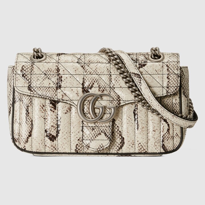 Gucci GG Marmont small python shoulder bag - ShopStyle