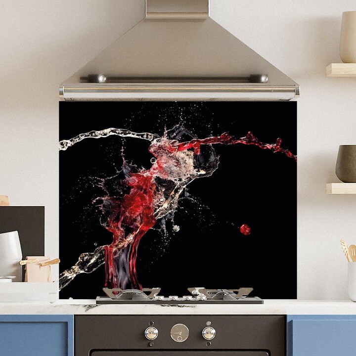 Choose Your Print Premium 90cm x 75cm 6mm Glass Water Splash Kitchen ...