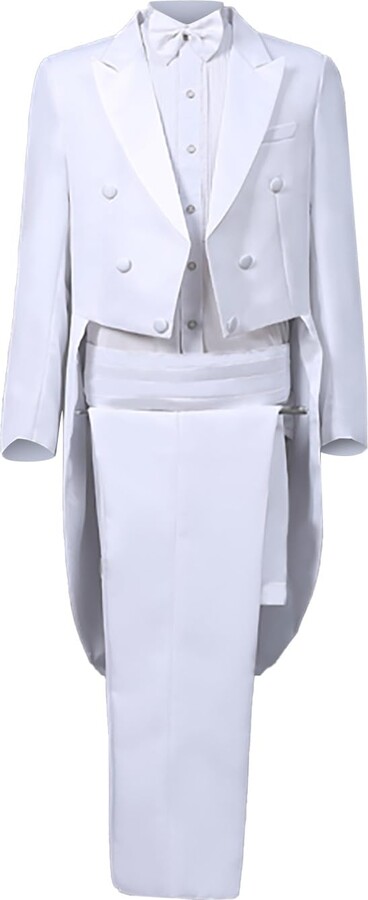 Generic Mens Tuxedo Suits 4 Piece Slim Fit Formal Magic Show Costume ...