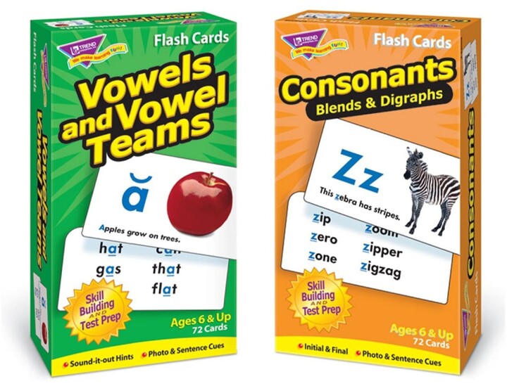 Trend Enterprises Vowels and Consonants Skill Drill Flash Cards ...