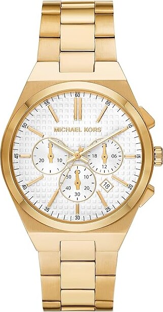 Michael Kors MK9120 - Lennox Chronograph Gold-Tone Stainless Steel ...