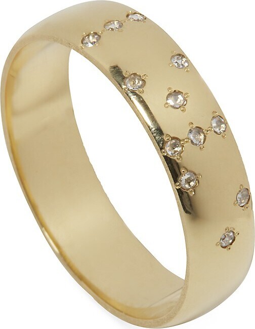 MILAMORE 18K Yellow Gold & Diamond Braille "Self Love" Ring - ShopStyle