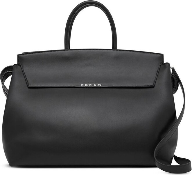 Burberry Logo Detailed Top Handle Bag - ShopStyle
