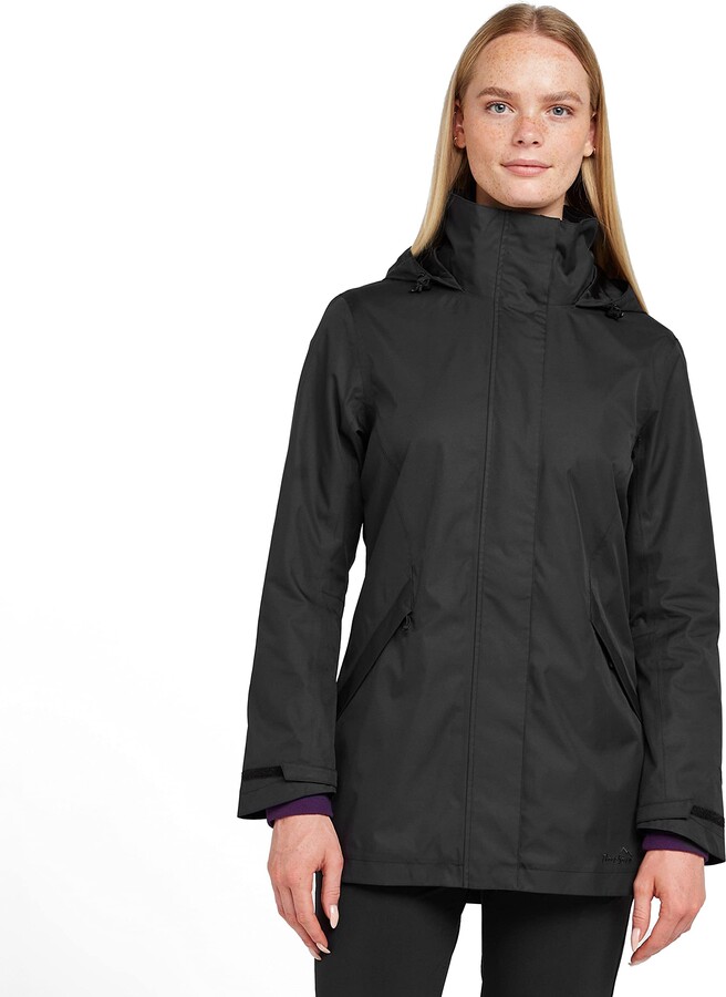 Peter Storm Women's Waterproof Mistral Long Jacket with Rollaway Hood ...