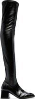 Courreges Patent Leather Thigh-High Boots - ShopStyle
