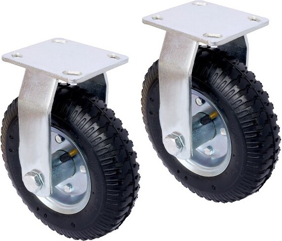 WhizMax Pneumatic Caster Wheel, Caster Wheels With Swivel Plate, Steel ...
