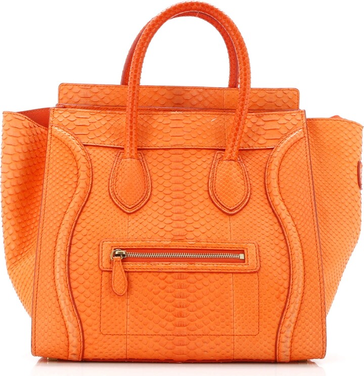 Celine Luggage Bag Python Mini - ShopStyle