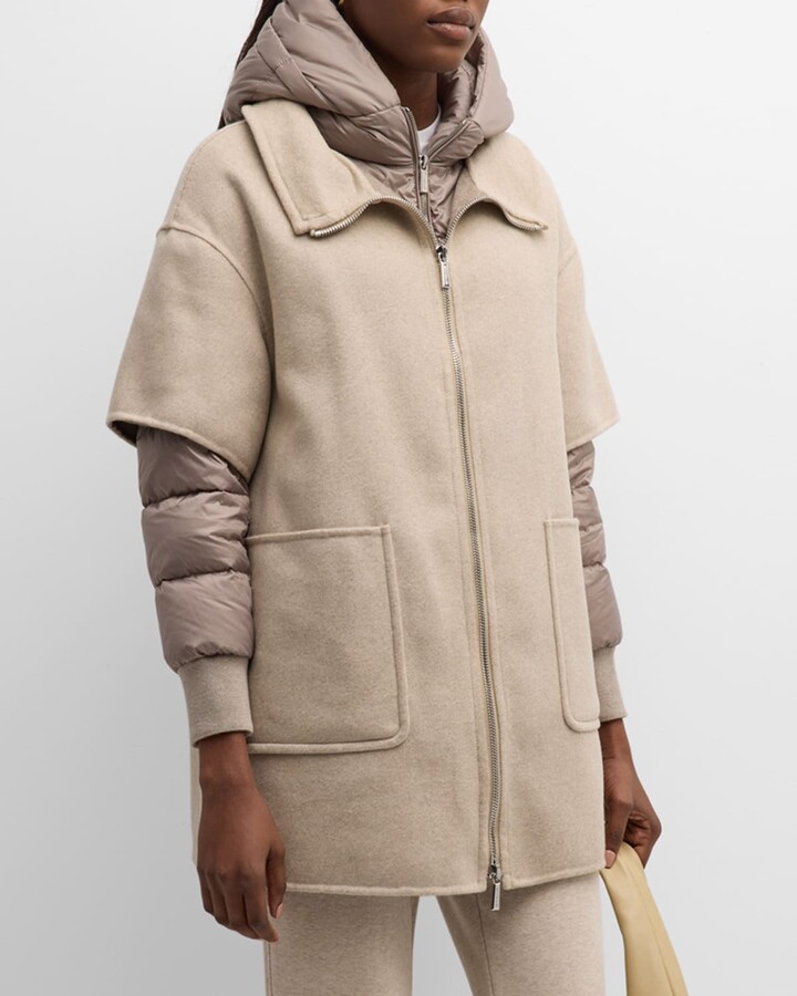 Moorer Fabula Layered Puffer Jacket - ShopStyle