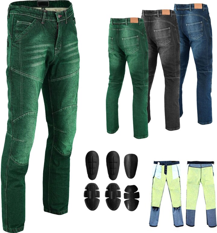 Profirst Global Men's Motorcycle Motorbike Kevlar Jeans with CE Armour ...