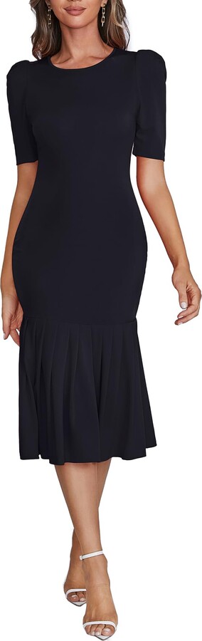 Umenlele Women's Fishtail Bodycon Mermaid Cocktail Wedding Guest Formal ...