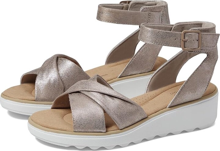 Clarks Jillian Bella (Taupe Metallic) Women's Shoes - ShopStyle Sandals