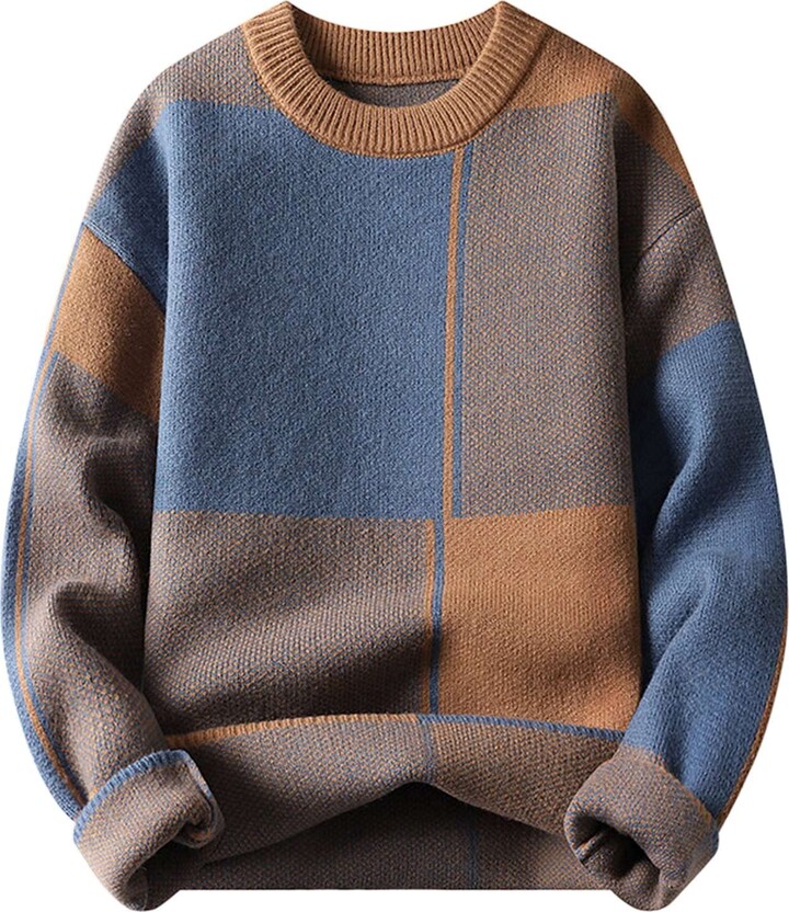 Dawwoti Men's Knitted Sweater - ShopStyle Crewneck Knitwear