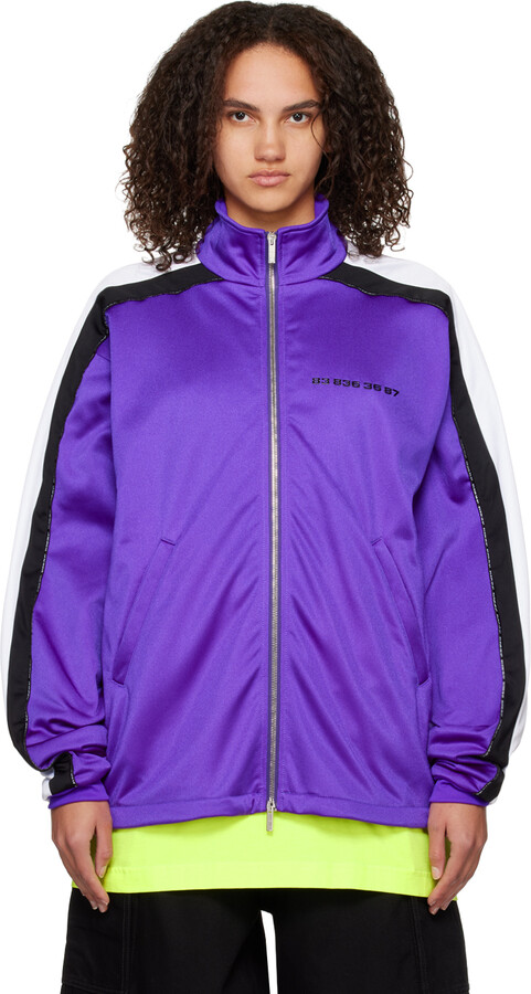 VTMNTS Purple & Black Oversized Track Jacket - ShopStyle