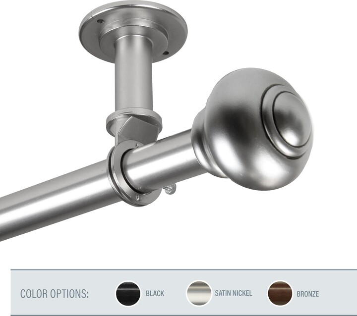 InStyleDesign Coiled 1 inch Diameter Ceiling Curtain Rod/ Room Divider ...