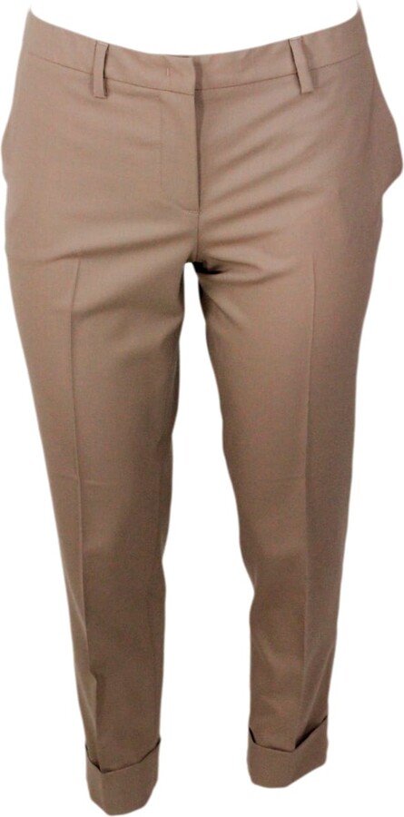 Fabiana Filippi Montefalco Model Trousers In Soft Cool Wool With A ...