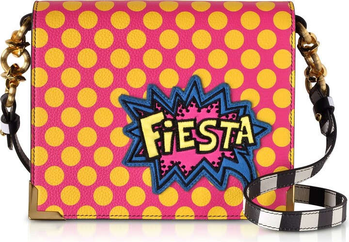 alessandro enriquez Hera Pop Fiesta Leather Shoulder Bag crafted in ...