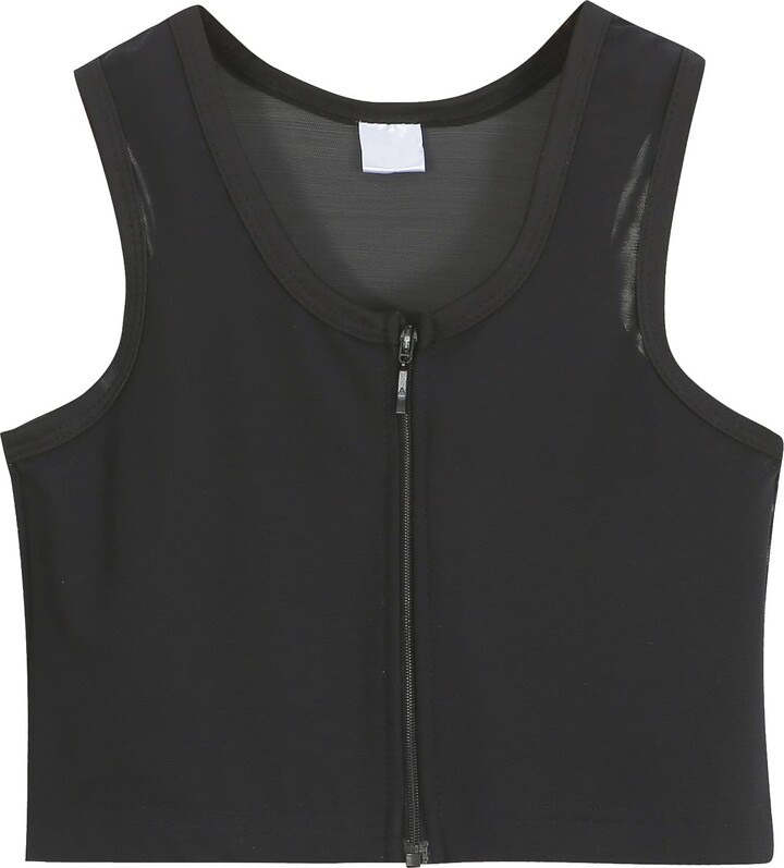 BaronHong Women Chest Binder Bra for Transgender Tomboy FTM Zip Up ...