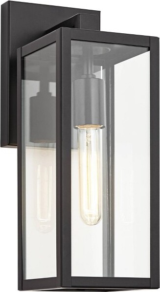 John Timberland Modern Outdoor Wall Light Fixture Mystic Black 14 1/4 ...