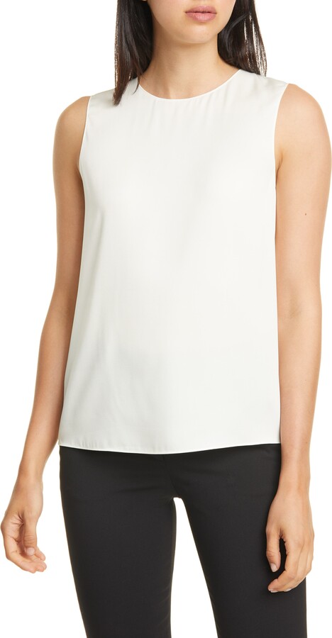 Theory Stretch Silk Shell - ShopStyle Tops