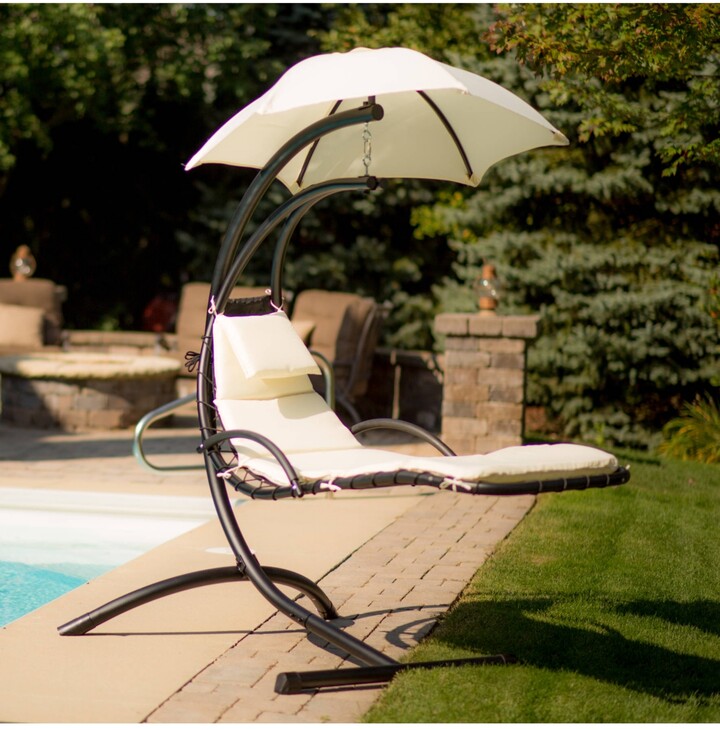 Blue Wave Island Retreat Hanging Lounge with Shade Canopy - ShopStyle