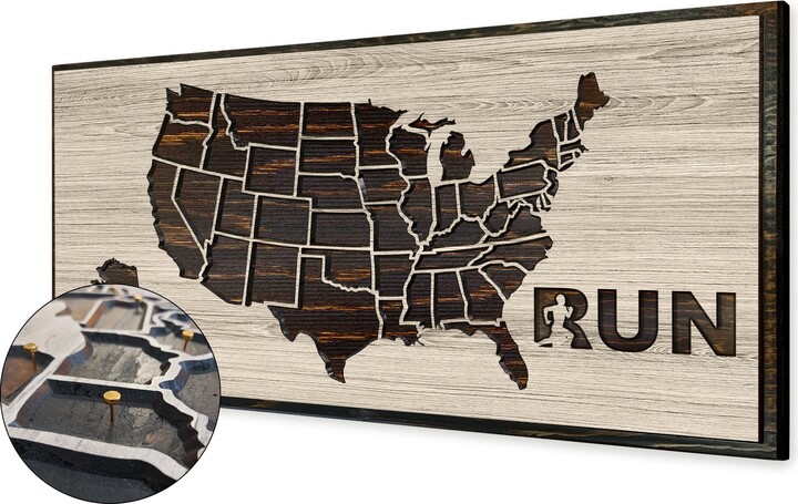 Etsy Running Map For Men, Custom Us Marathon & Half Runners, Art ...