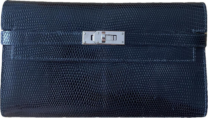 Hermes Kelly to go lizard clutch bag - ShopStyle