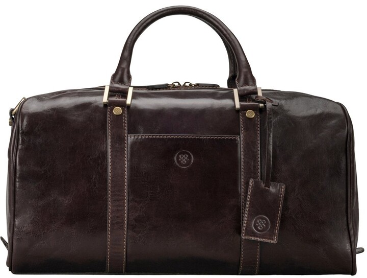 Maxwell Scott Bags Mens Classic Small Brown Leather Holdall - ShopStyle ...