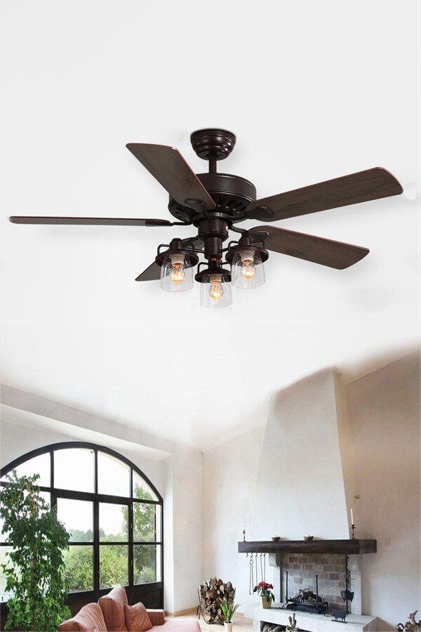 Living and Home 5 Blade Pull Chain Ceiling Fan Light - ShopStyle