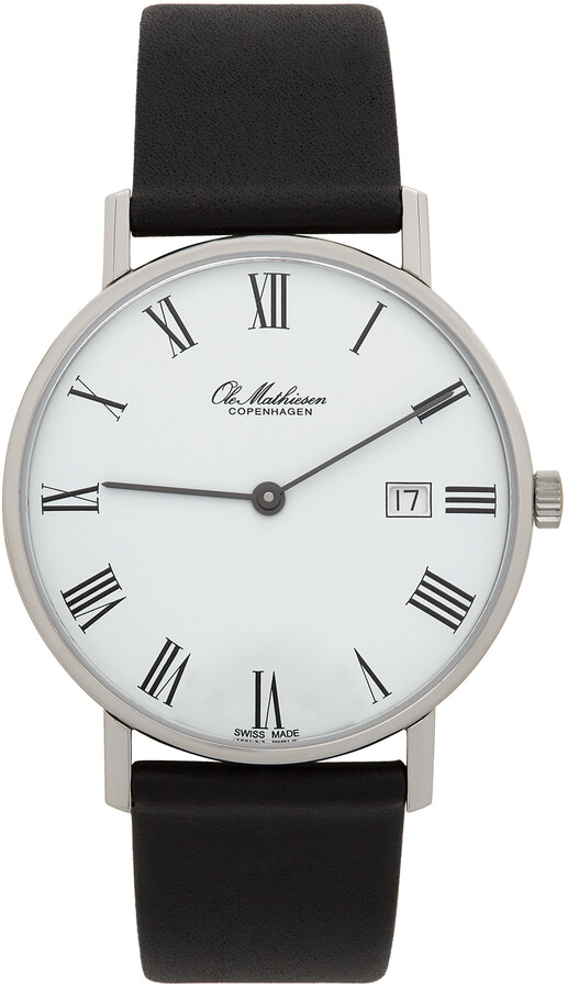 Ole Mathiesen Silver Roman Numerals 1962 Classic Watch - ShopStyle