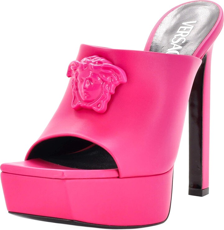 Versace Women's La Medusa Platform Mule Sandals Leather - ShopStyle