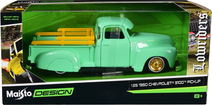 1950 Chevrolet 3100 Pickup Truck Lowrider Light Green with Gold Wheels ...