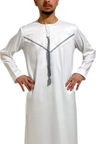 Hilto Men's Thobe Jubba Muslims Islamic Arabian Dress Middle East Omani ...