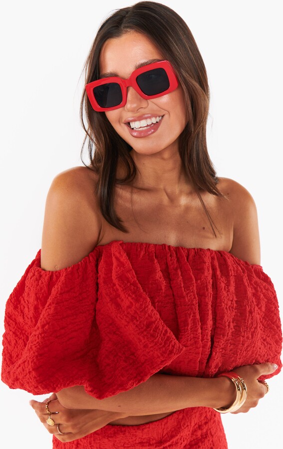 Show Me Your Mumu Ruby Sunglasses ~ Red - ShopStyle