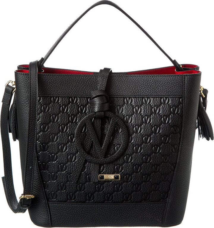 Valentino by Mario Valentino Callie Medallion Leather Shoulder Bag ...