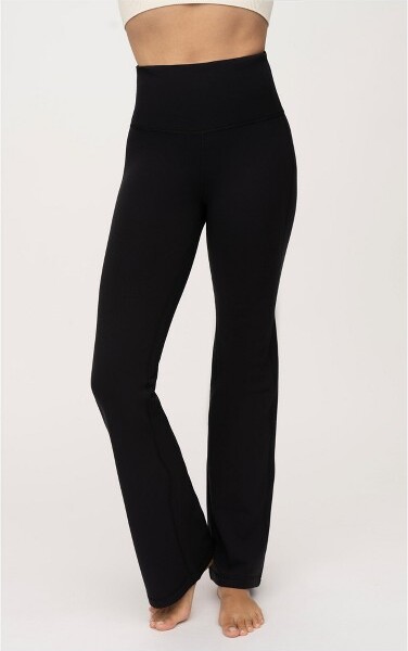 Yogalicious Womens Polarlux Everyday Basic Flared Leg Pant - Black ...